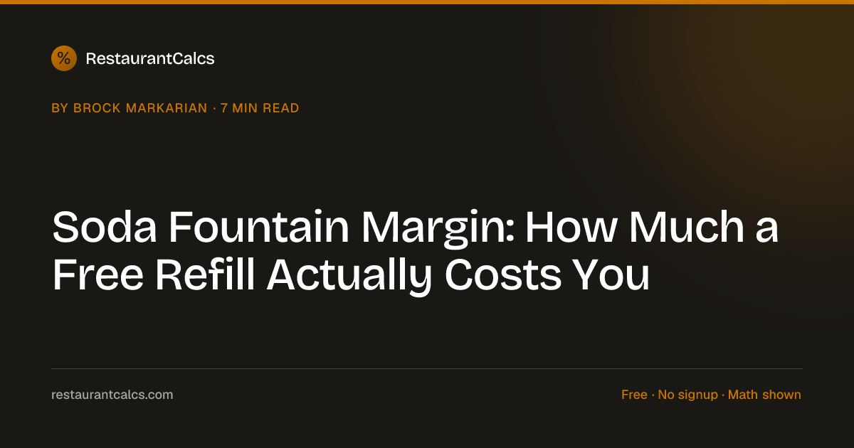 Soda Fountain Margin: How Much a Free Refill Actually Costs You